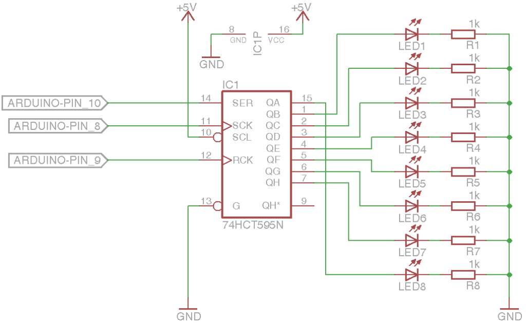 Schieberegister - Am Arduino anschließen - kollino.de