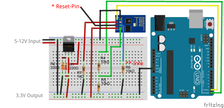 ESP8266 ESP-01/ESP-01S WLAN-Modul mit dem Arduino UNO programmieren ...